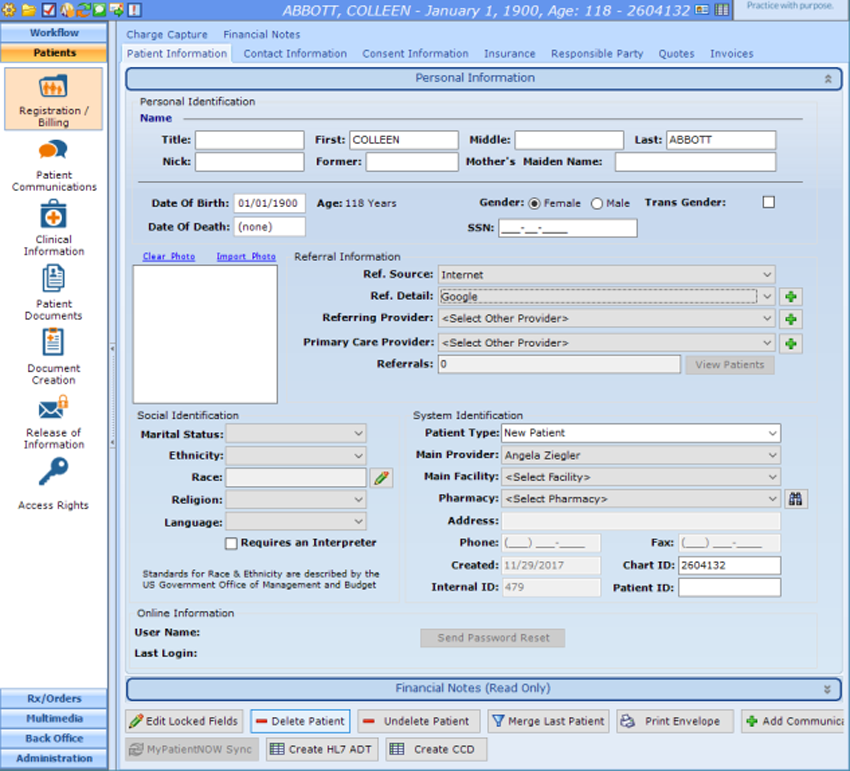Patient Referral Source