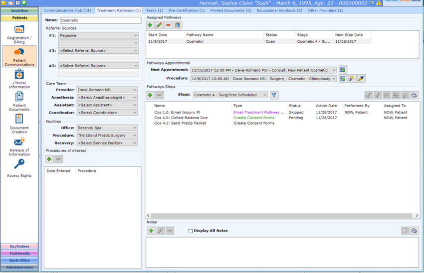 Scheduling a Surgery Appointment from Treatment Pathways