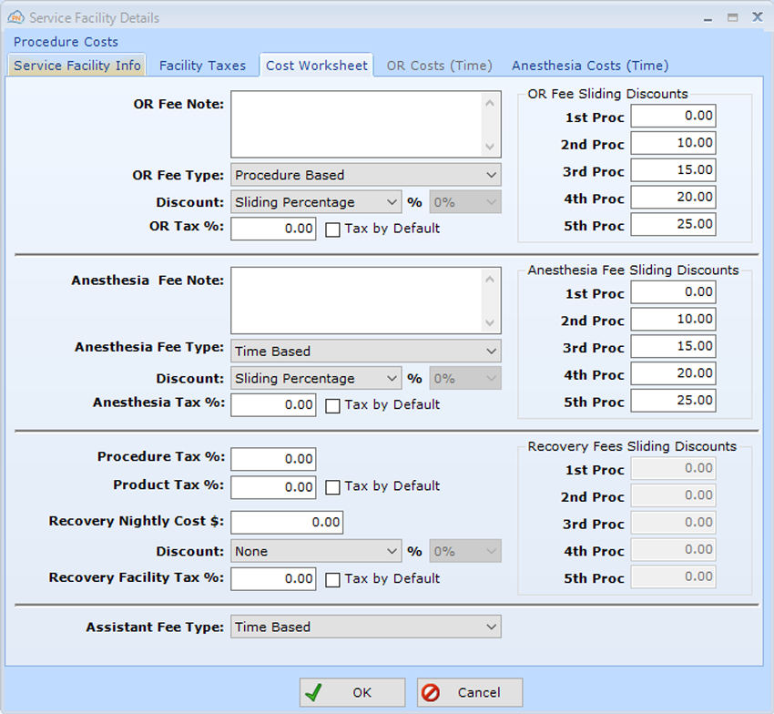 Configuring Service Facilities for Quotes and Invoices