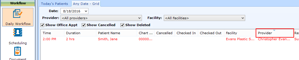 Customize Column Order