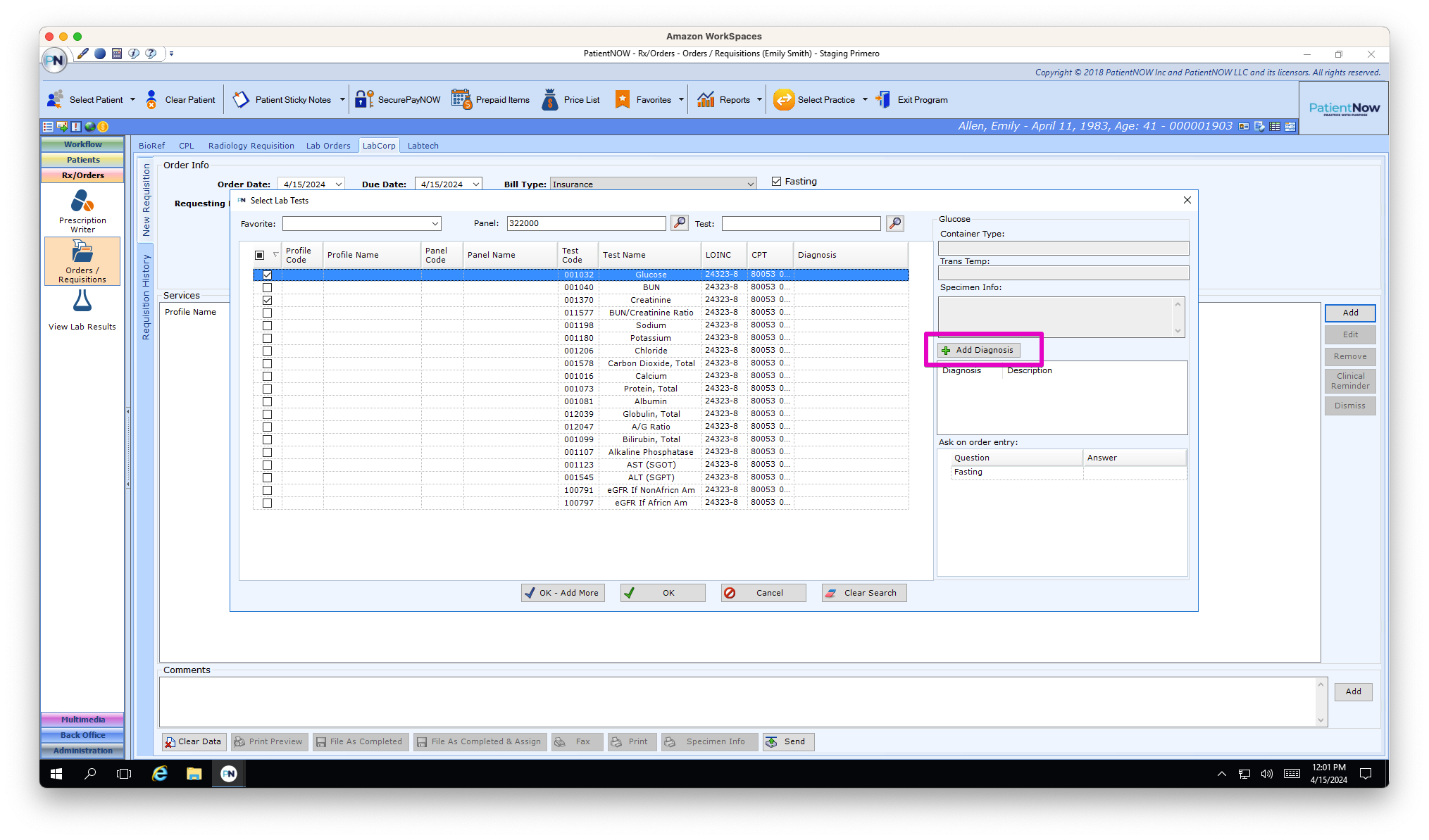 Labcorp Integration: How to Send a Labcorp Order
