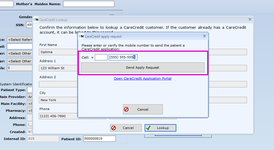 PatientNow Pro: CareCredit Integration