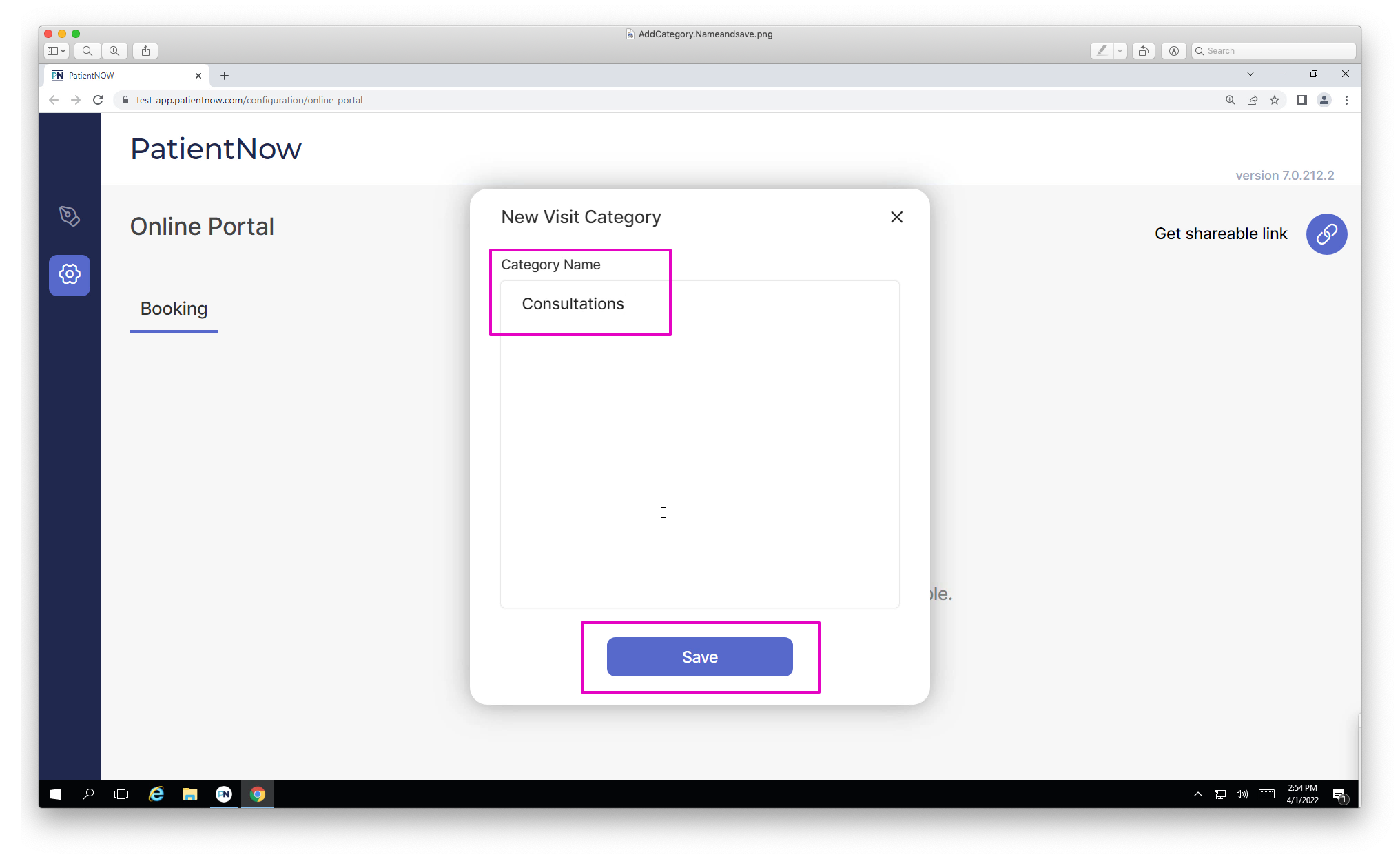 PatientNow Pro Online Booking: Configuring the Online Portal