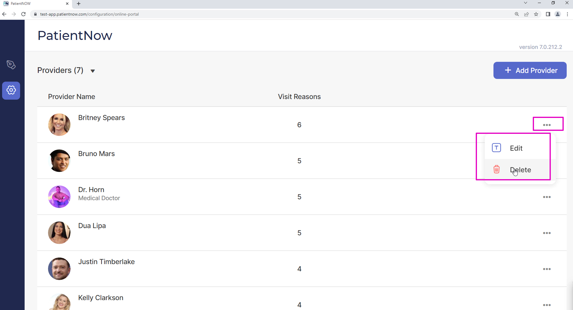 PatientNow Pro Online Booking: Editing Configuration