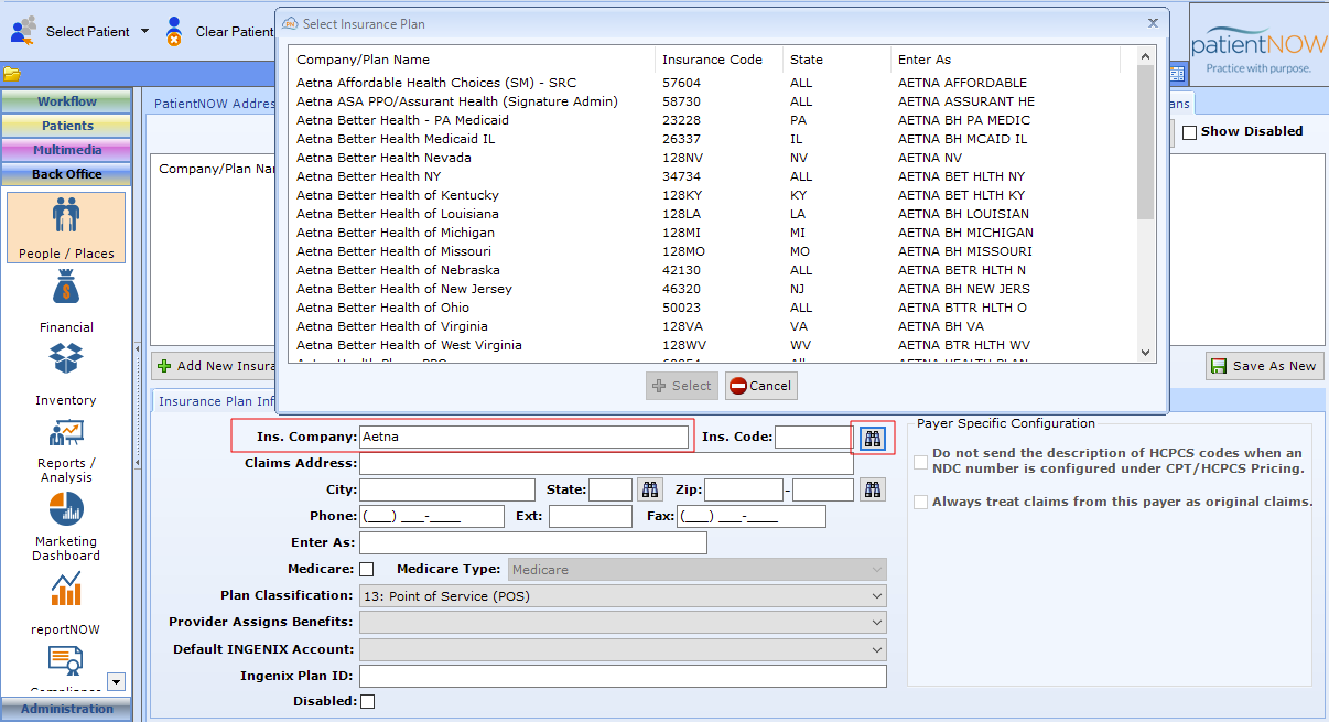 PatientNow Pro: Configuring Insurance Plans