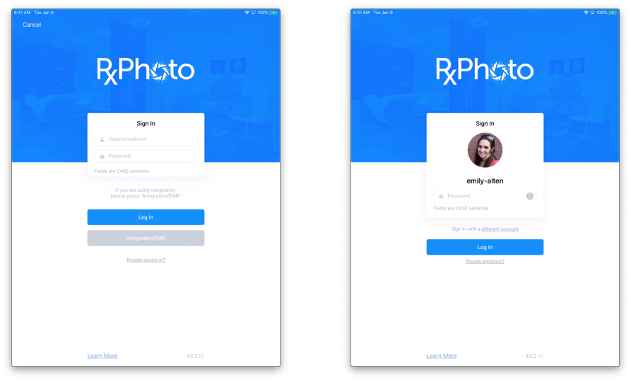 RxPhoto - Log In to the RxPhoto Mobile App on Your Device (iPhone/iPad)