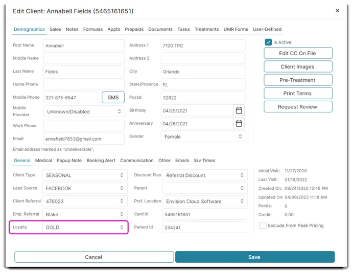 PatientNow Essentials/EnvisionNow: Setup Loyalty Program