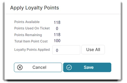 PatientNow Essentials/EnvisionNow: Redeem Loyalty Points