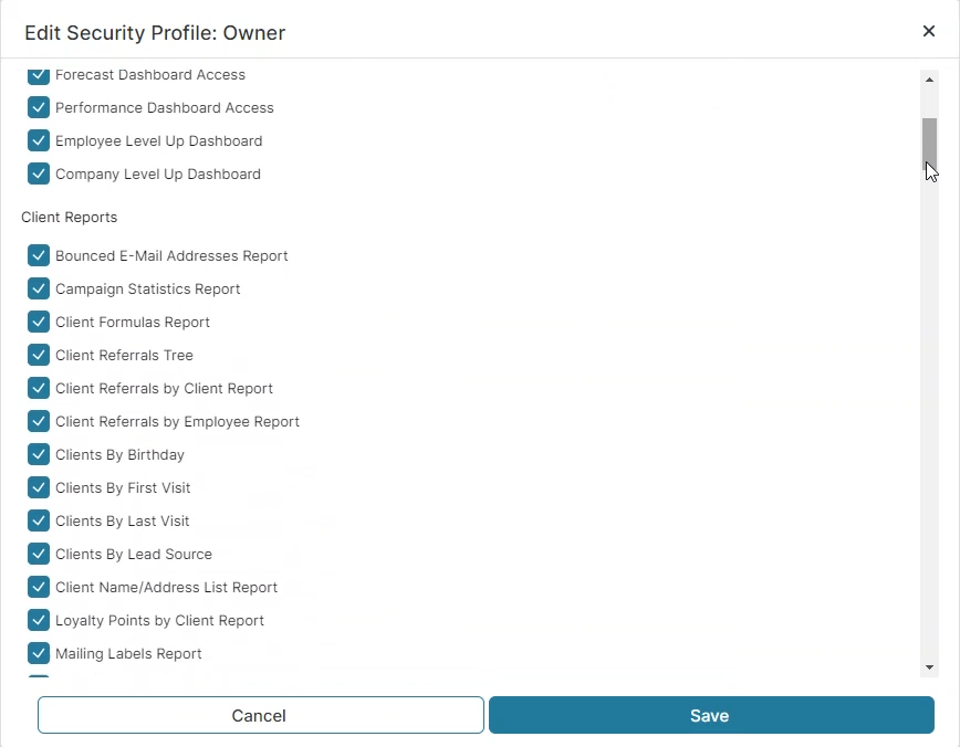 PatientNow Essentials/EnvisionNow: Security Profiles
