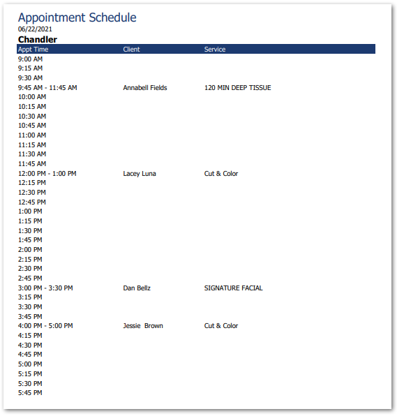 PatientNow Essentials/EnvisionNow: Work Schedule