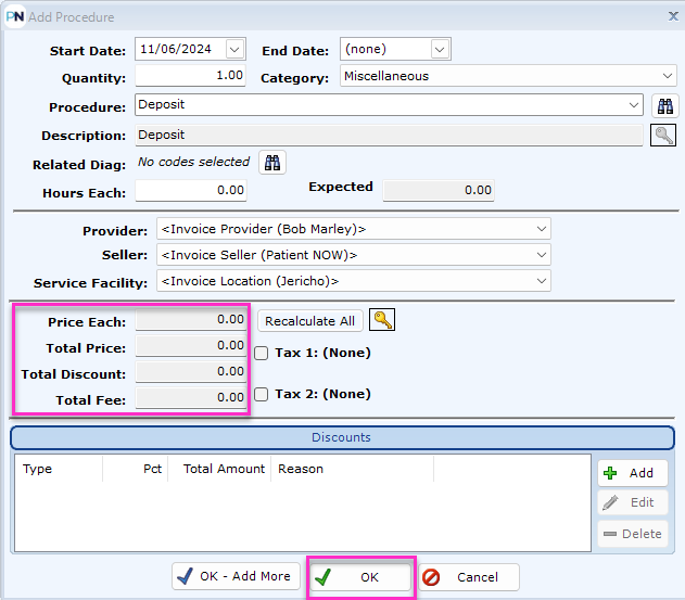 PatientNow Pro: Collecting a Deposit