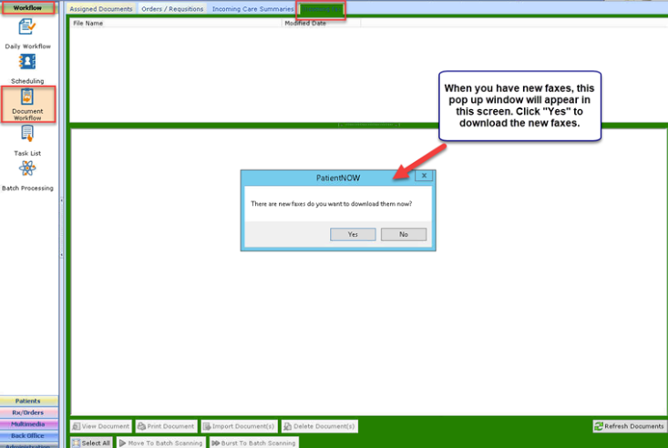 PatientNow Pro: eFax Configuration & User Guide