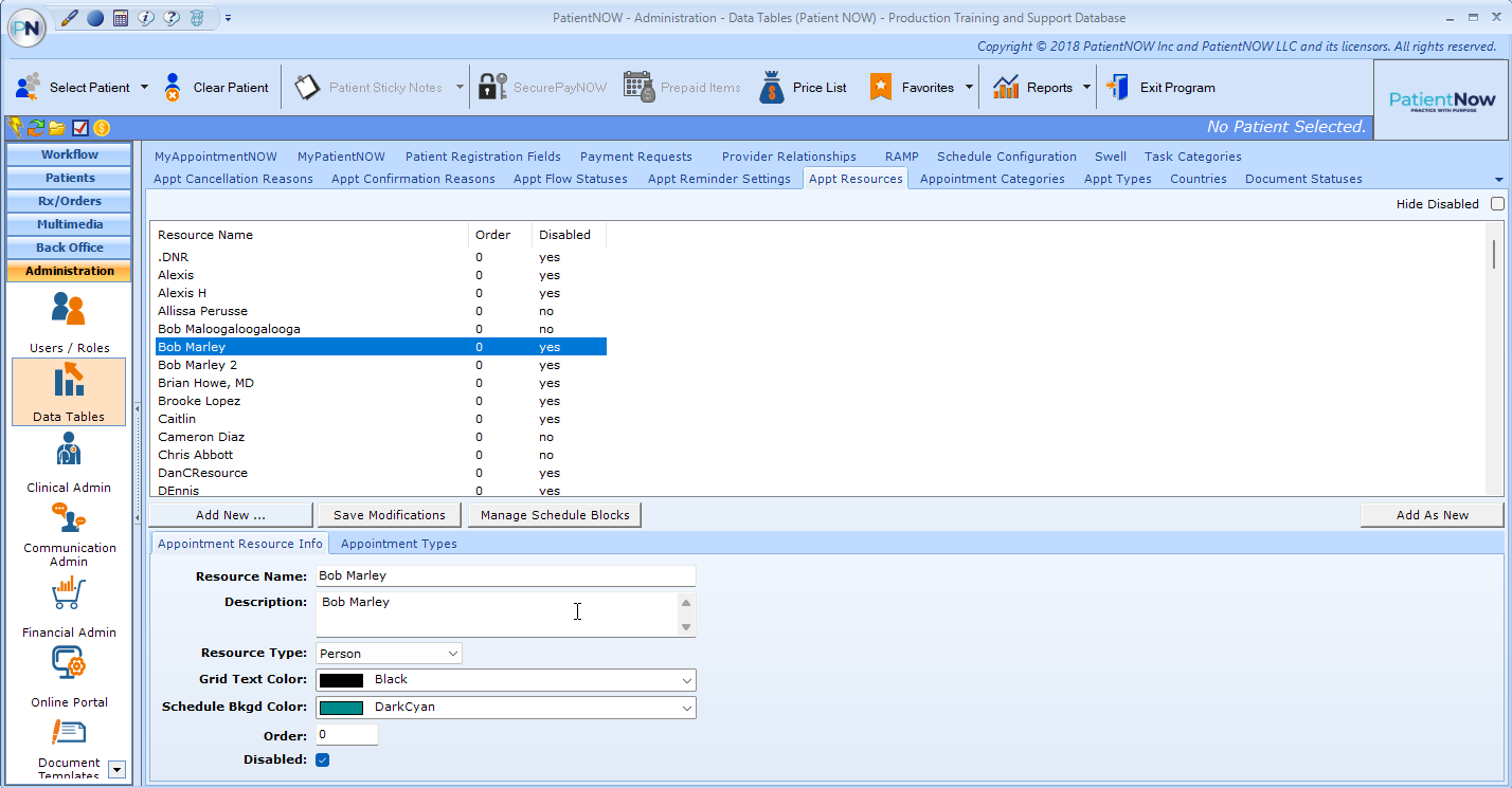 PatientNow Pro: Configuring Schedule Resources