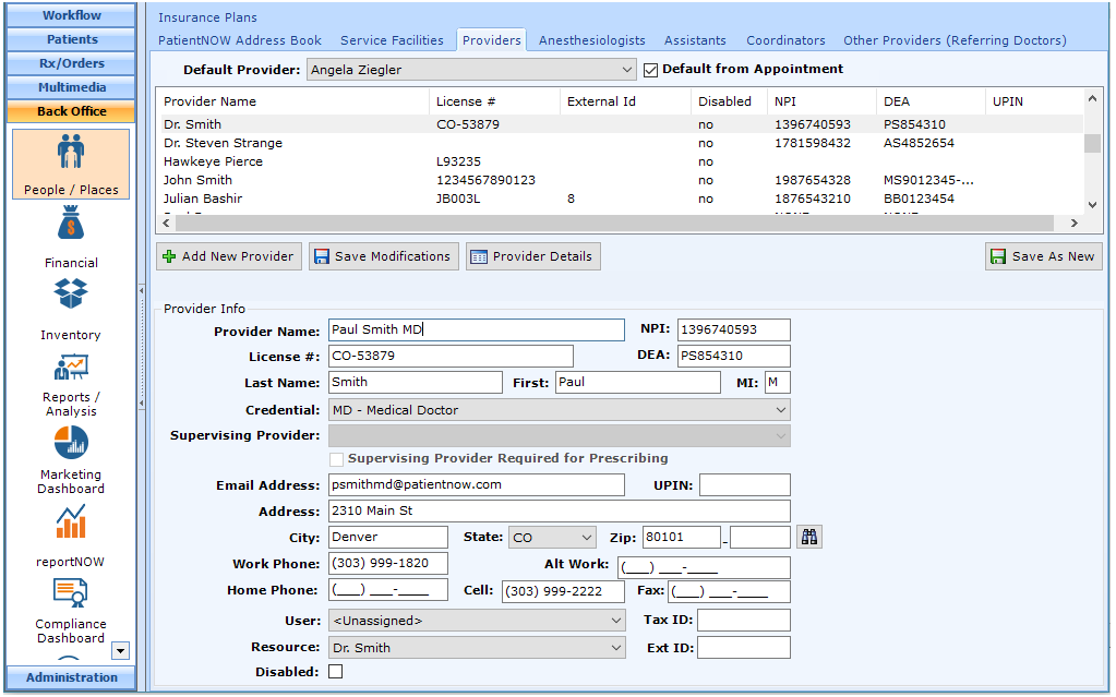 PatientNow Pro: Configuring Providers