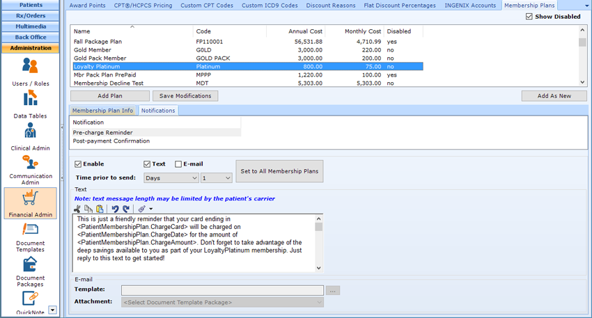 PatientNow Pro: Configuring Memberships
