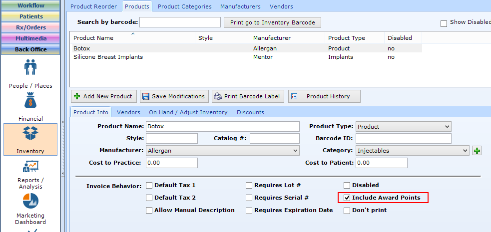 PatientNow Pro: Configuring Award Points