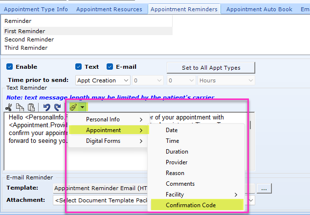 PatientNow Pro: Configuring Appointment Reminders