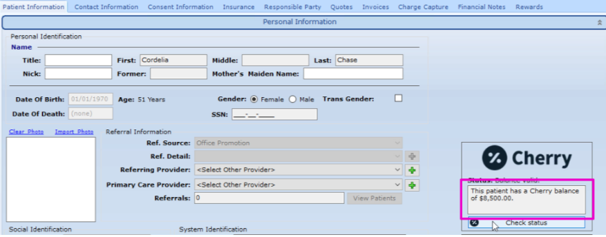 PatientNow Pro: Cherry