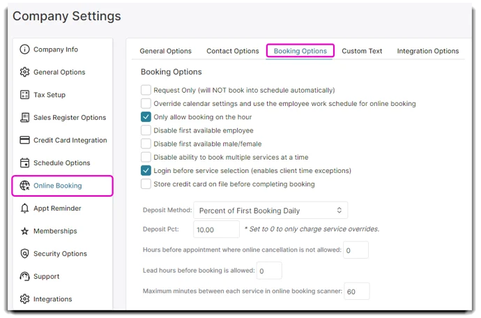 PatientNow Essentials/EnvisionNow: Online Booking Settings & Features