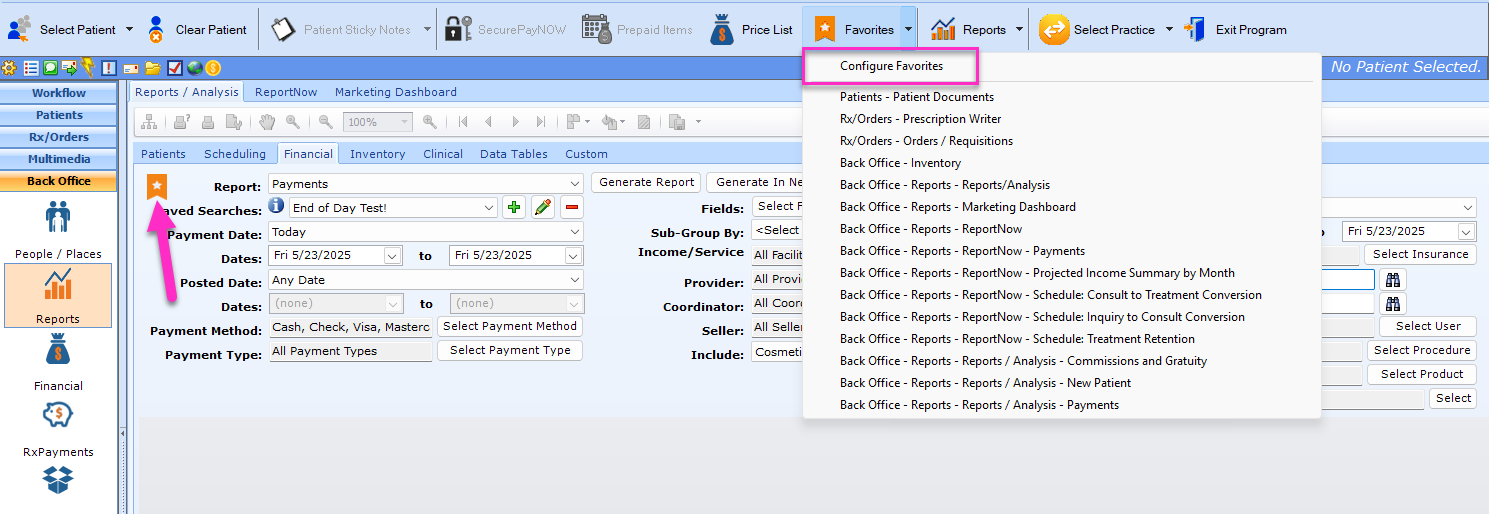 PatientNow Pro: Reporting | Ease of Use