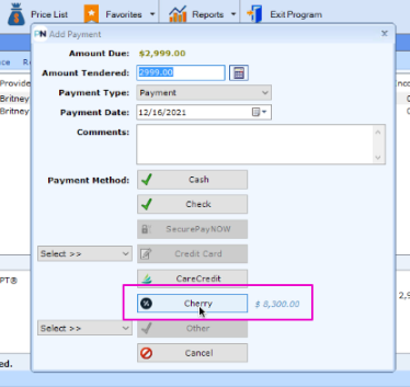 PatientNow Pro: Cherry